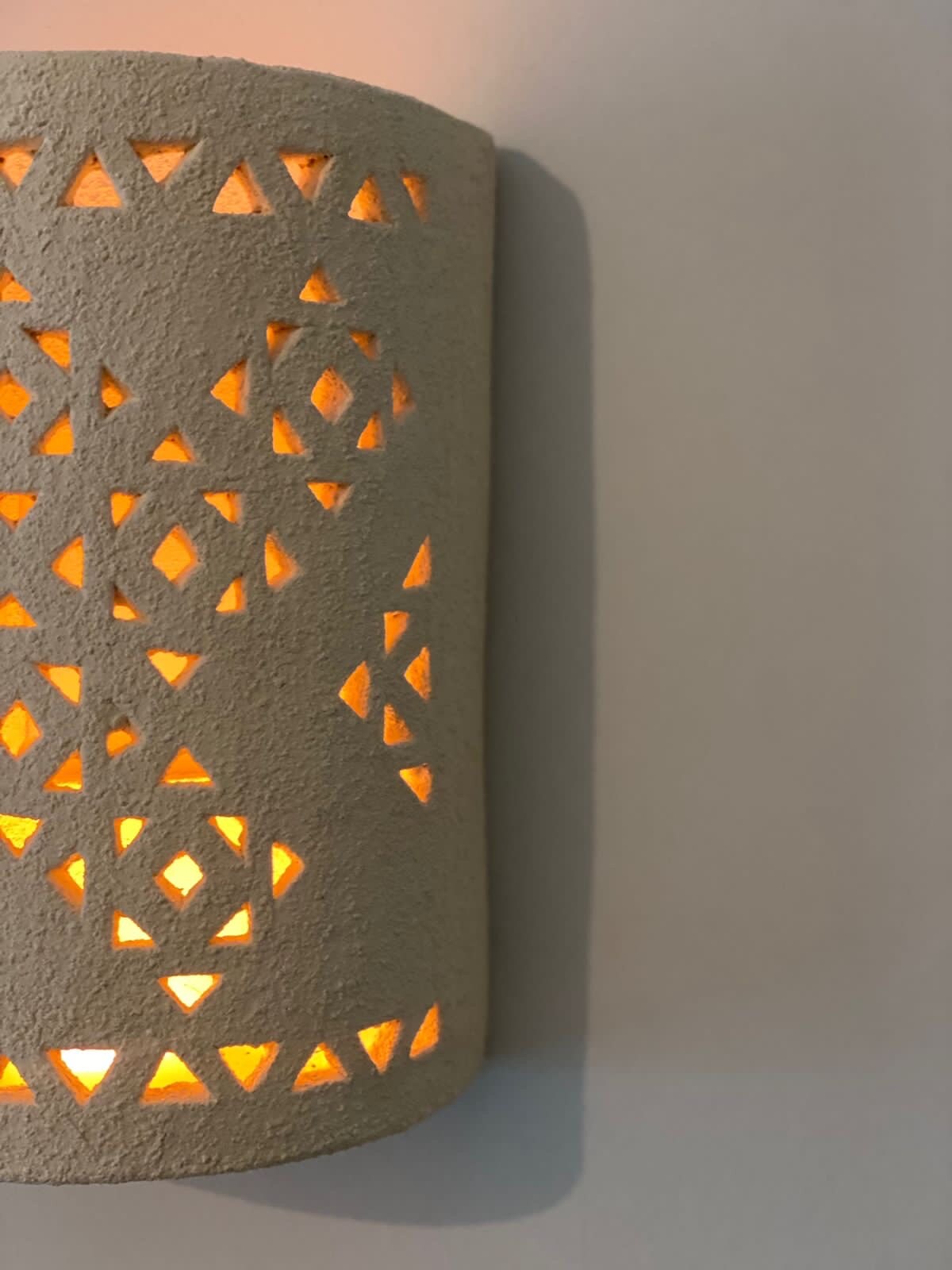 Set of 2 Large Off-white Wall Sconce, Handmade in Egypt, Wall Sconce ...