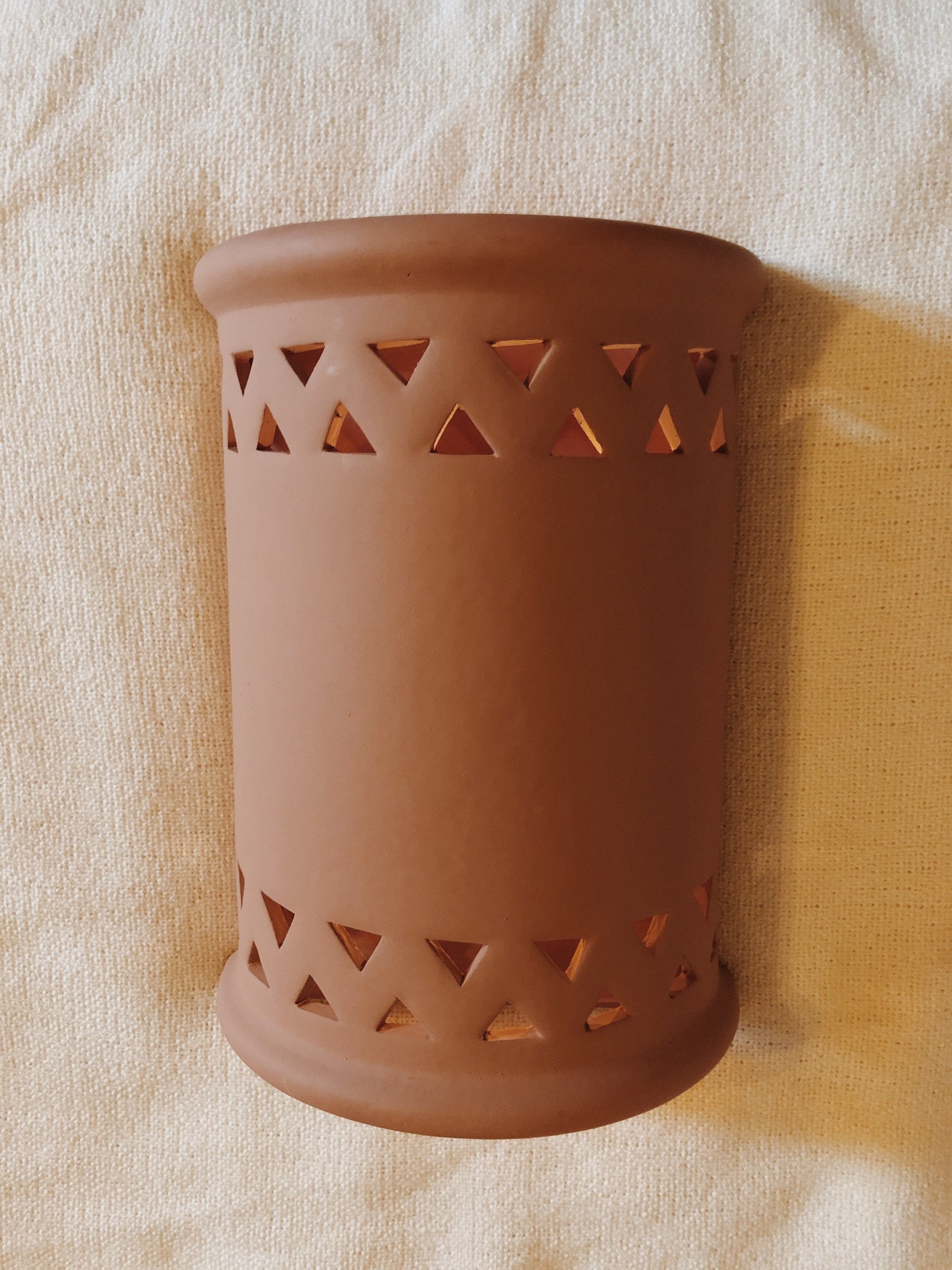 Terra Cotta II, Large Terra Cotta Wall Sconce, Handmade in Egypt, Wall ...