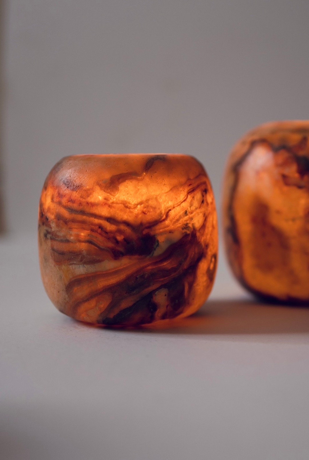 Egyptian Brown Alabaster Stone, Alabaster Candle Holder, Middle East ...