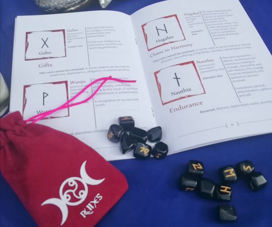 Rune Stones Gift Set Includes 21 Page Guide Book and Free - Etsy