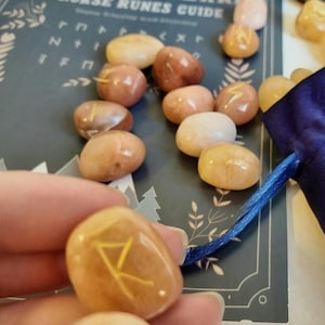 Rune Stones Gift Set Includes 21 Page Guide Book and Free Bag ...