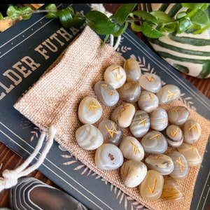 Rune Stones Gift Set Includes 21 Page Guide Book and Free Bag ...