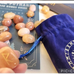 Rune Stones Gift Set Includes 21 Page Guide Book and Free Bag ...