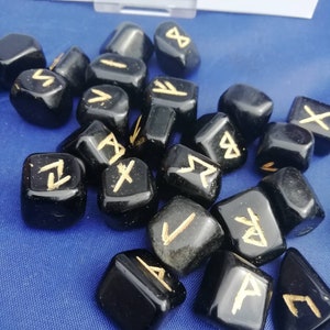 Rune Stones Gift Set Includes 21 Page Guide Book and Free Satin Lined ...