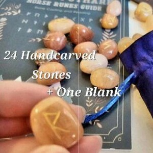 Rune Stones Gift Set Includes 21 Page Guide Book and Free Bag ...