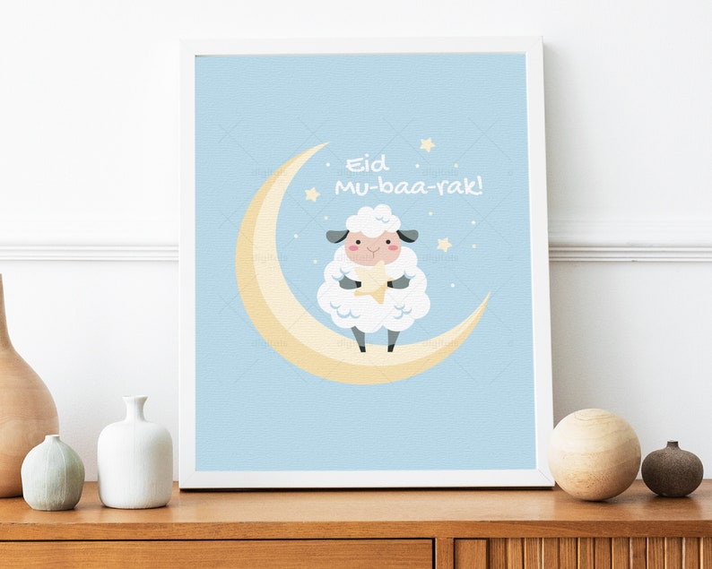 Eid Mubarak Printable, Eid Al Adha Printable, Eid Wall Art Print, Wall ...