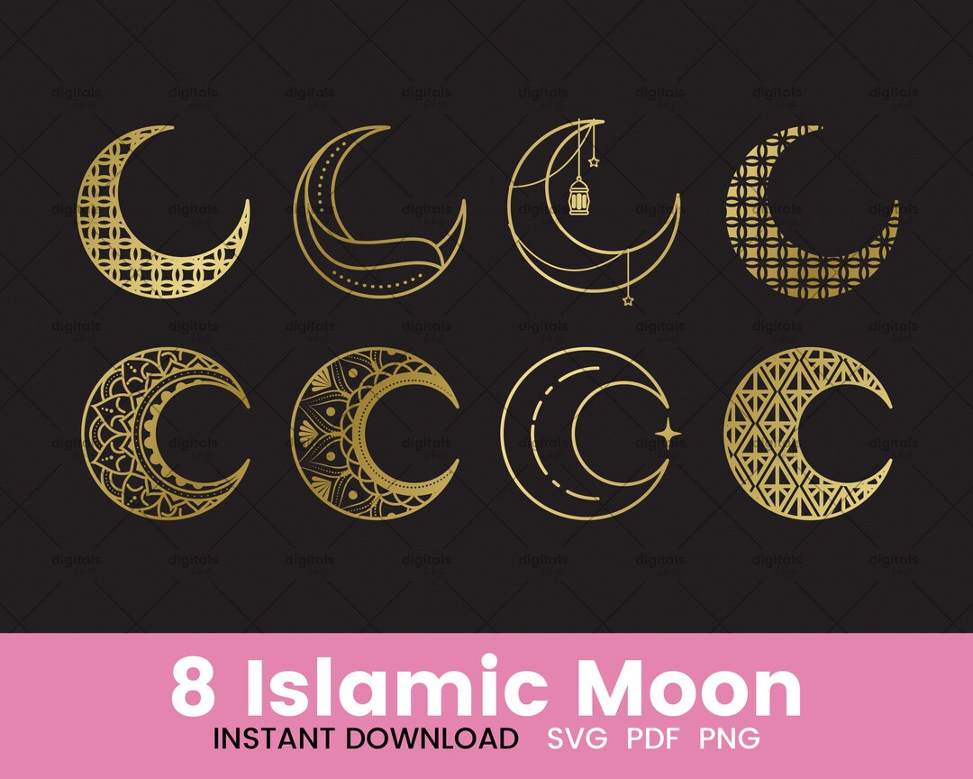 8 Islamic Moon Svg Ramadan Moon Svg Ramadan Decor Moon Svg - Etsy