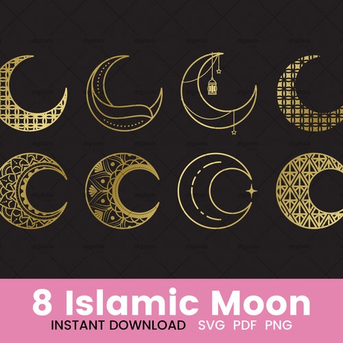 8 Islamic Moon Svg Ramadan Moon Svg Ramadan Decor Moon - Etsy