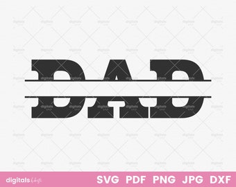 Split Dad Svg - Etsy
