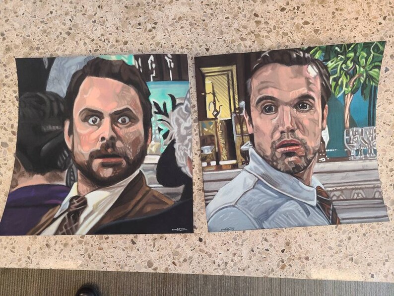 Mac And Charlie Stare Its Always Sunny In Philadelphia Two Etsy