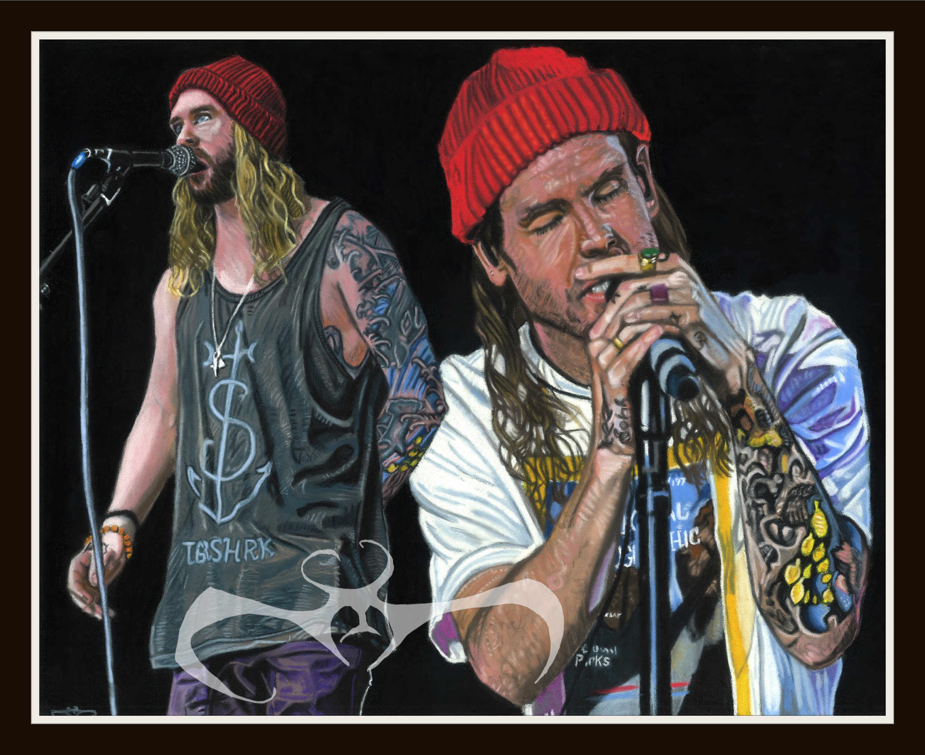 Jared Watson DirtyHeads Pastel Portrait Canvas or Print - Etsy.de