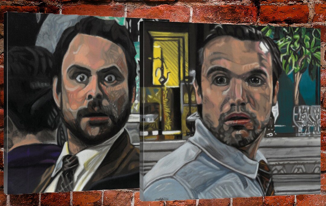 Mac and Charlie Stare Its Always Sunny in Philadelphia Two Canvas ...