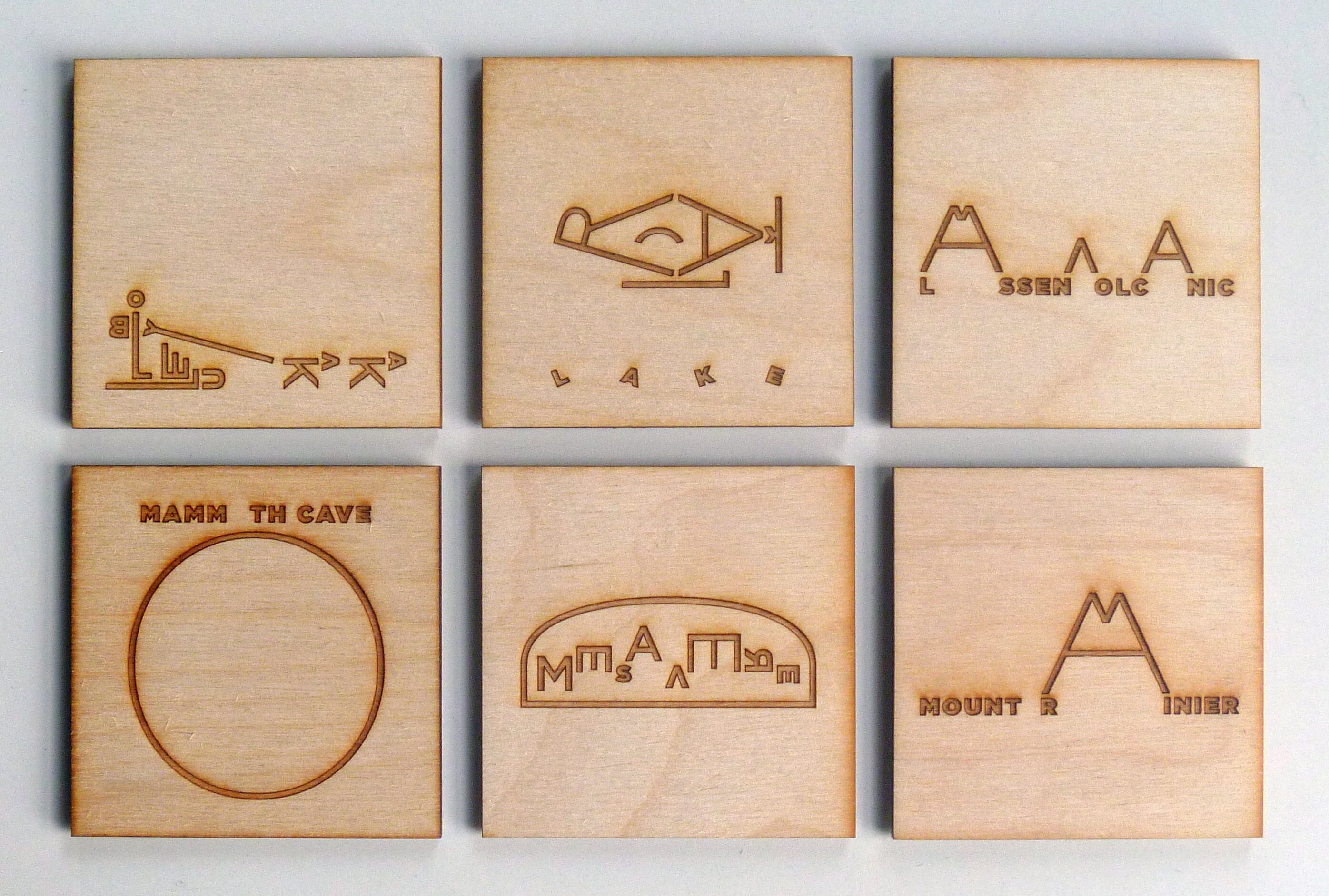 National Park Magnets (full Set of 63) Text Illustrations, Laser Cut ...