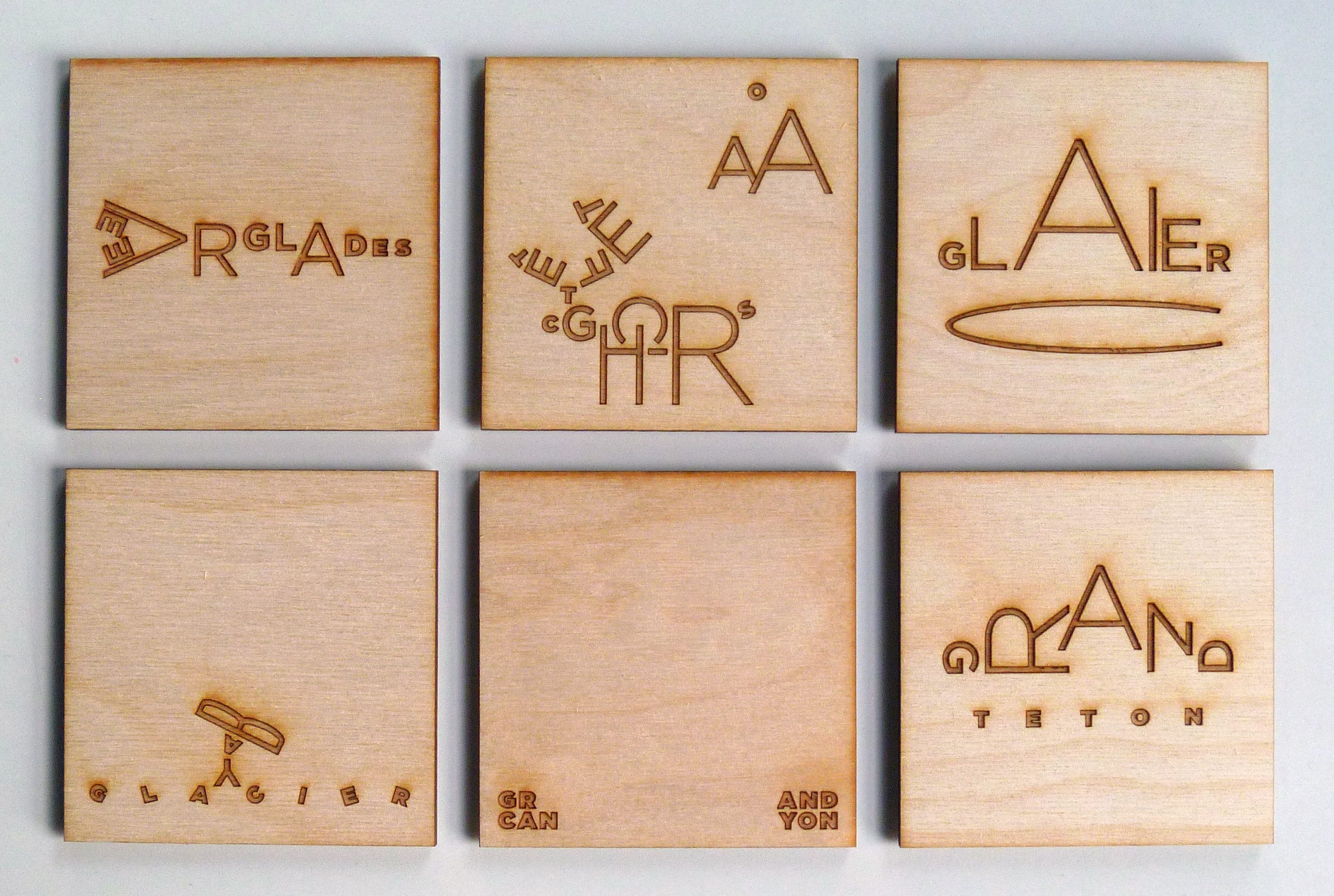 National Park Magnets (full Set of 63) Text Illustrations, Laser Cut ...