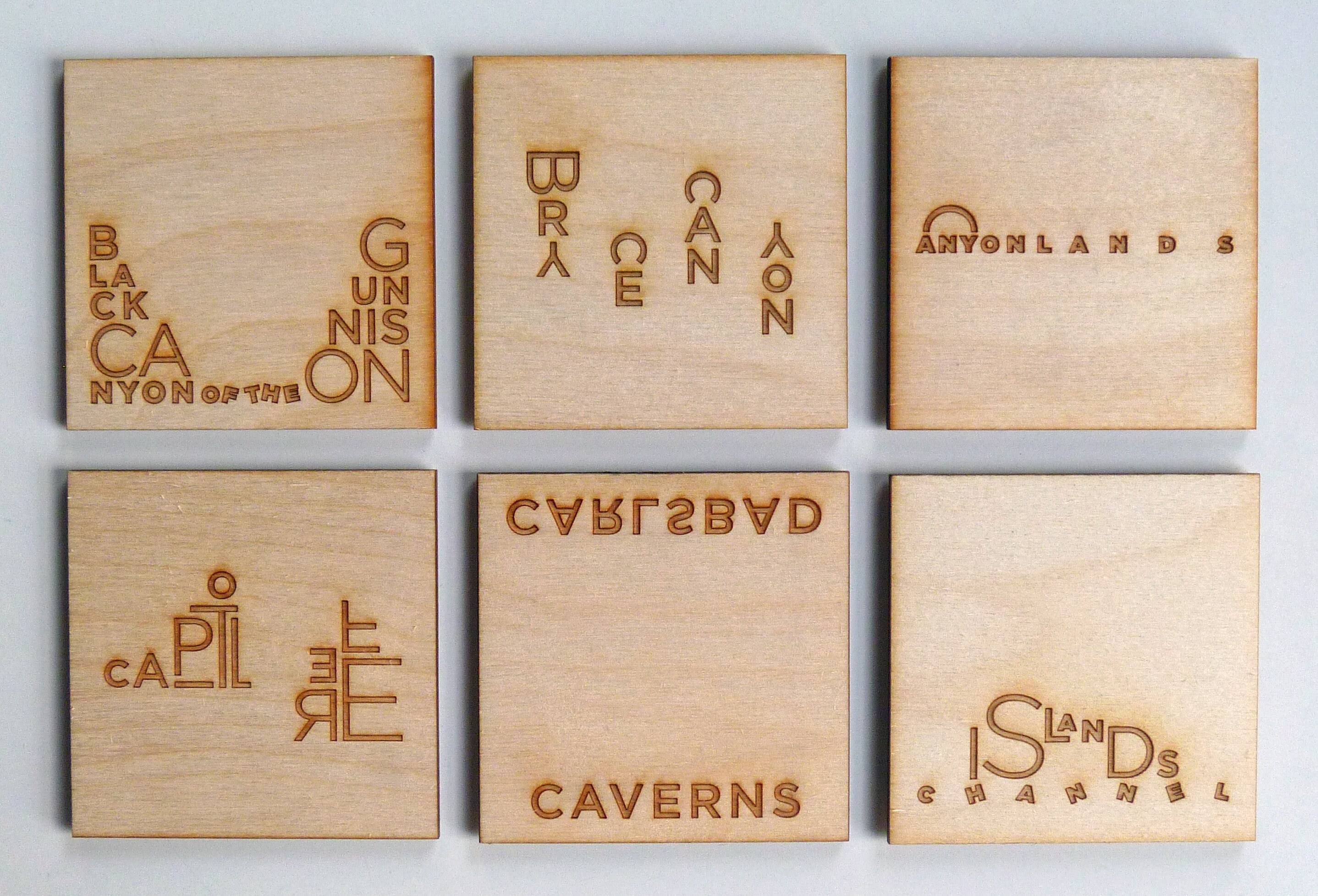 National Park Magnets (full Set of 63) Text Illustrations, Laser Cut ...