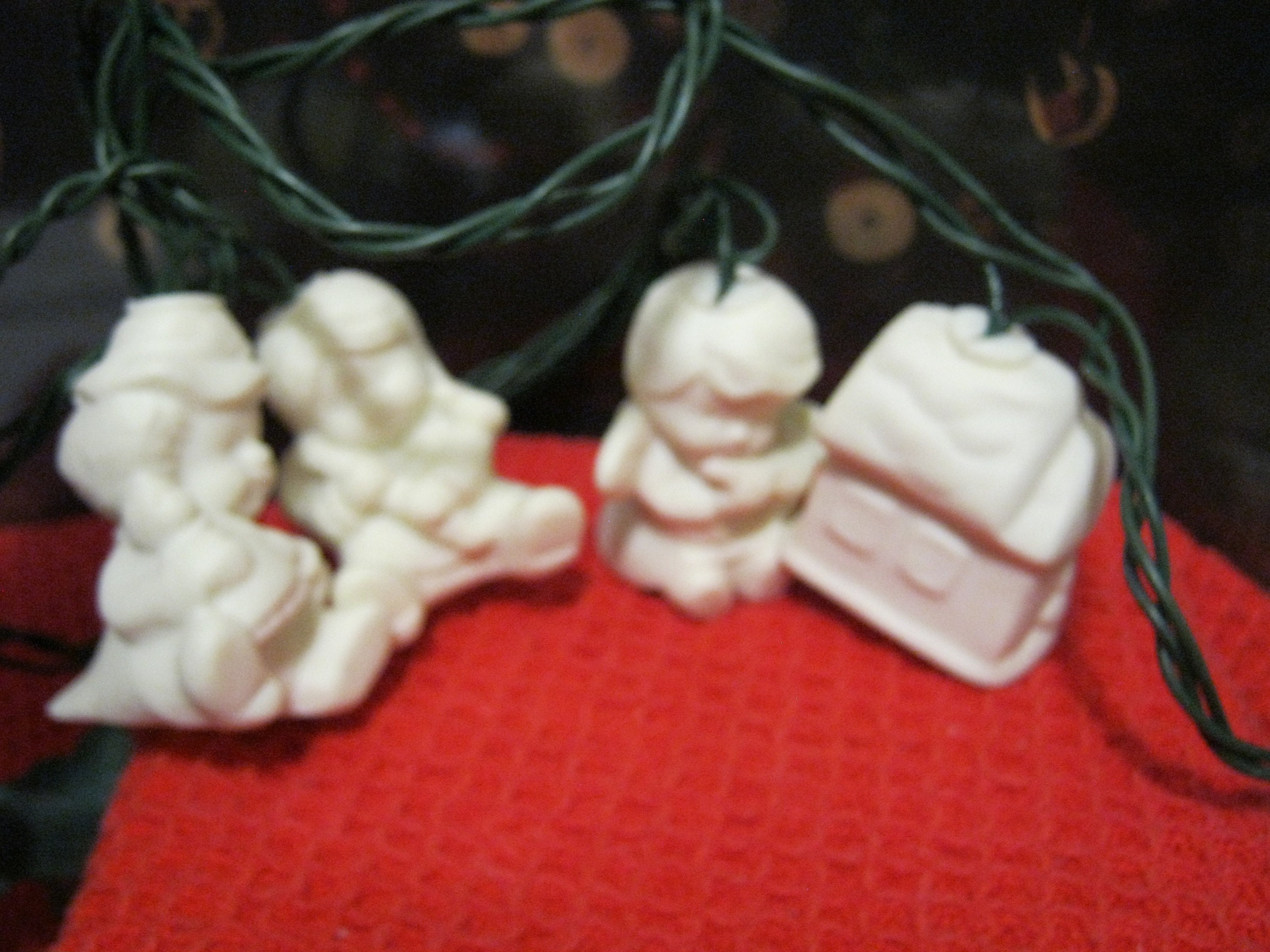 Vintage Christmas Ceramic String Lights. Ceramic Figures - Etsy