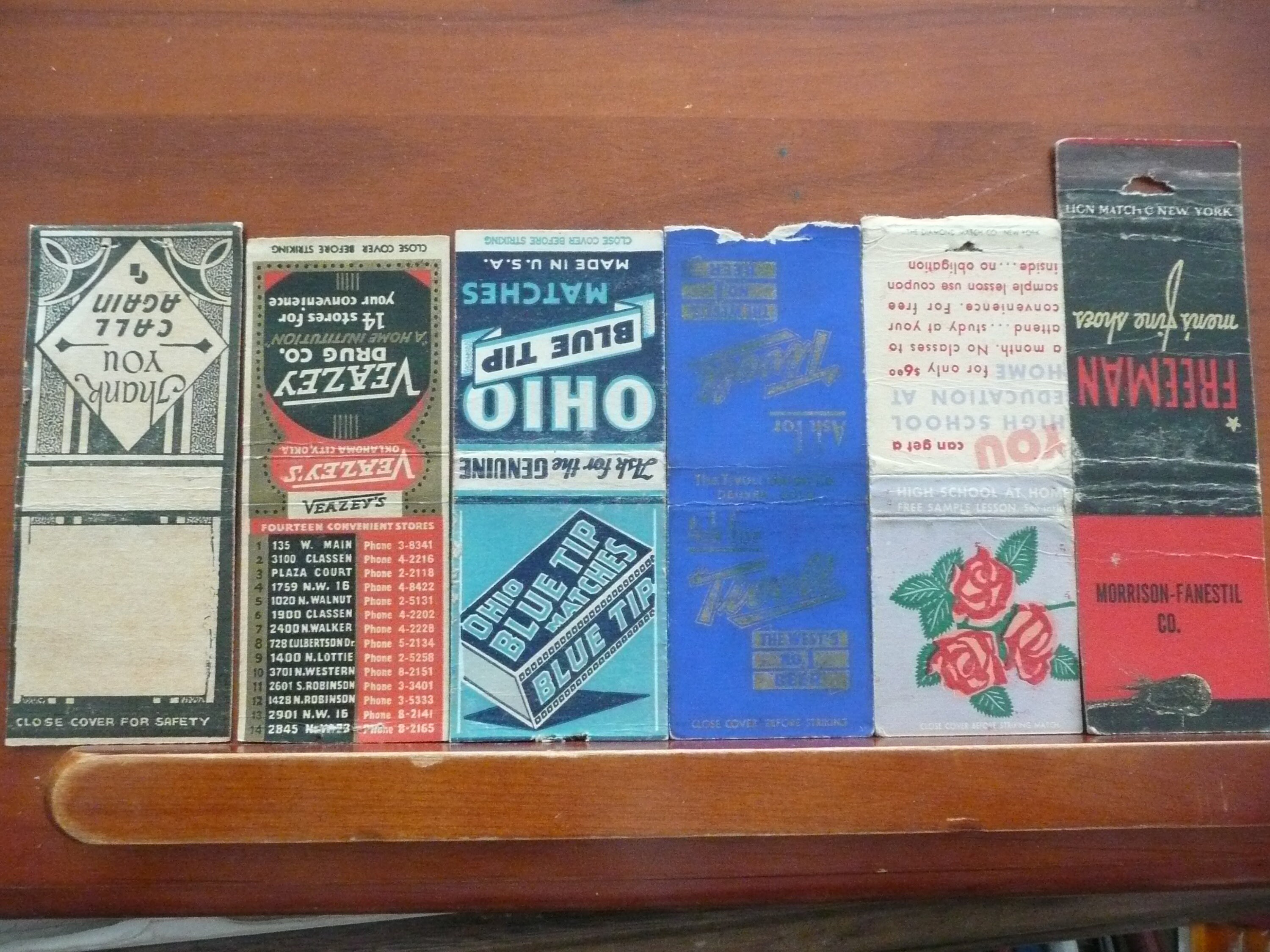 Vintage Matchbook Covers lote de 6, Ephemera, artesanía, arte ...