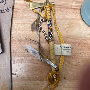 Brass Tomahawk Pipe-mini. Native American Raymond Kosea -artist - Etsy