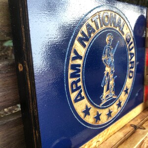 13x24 National Guard Coin Display. Hanging Wire Included. FREE - Etsy