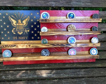 13x24 National Guard Coin Display. Hanging Wire Included | Etsy