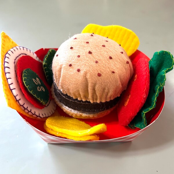 Felt Hamburger - Etsy