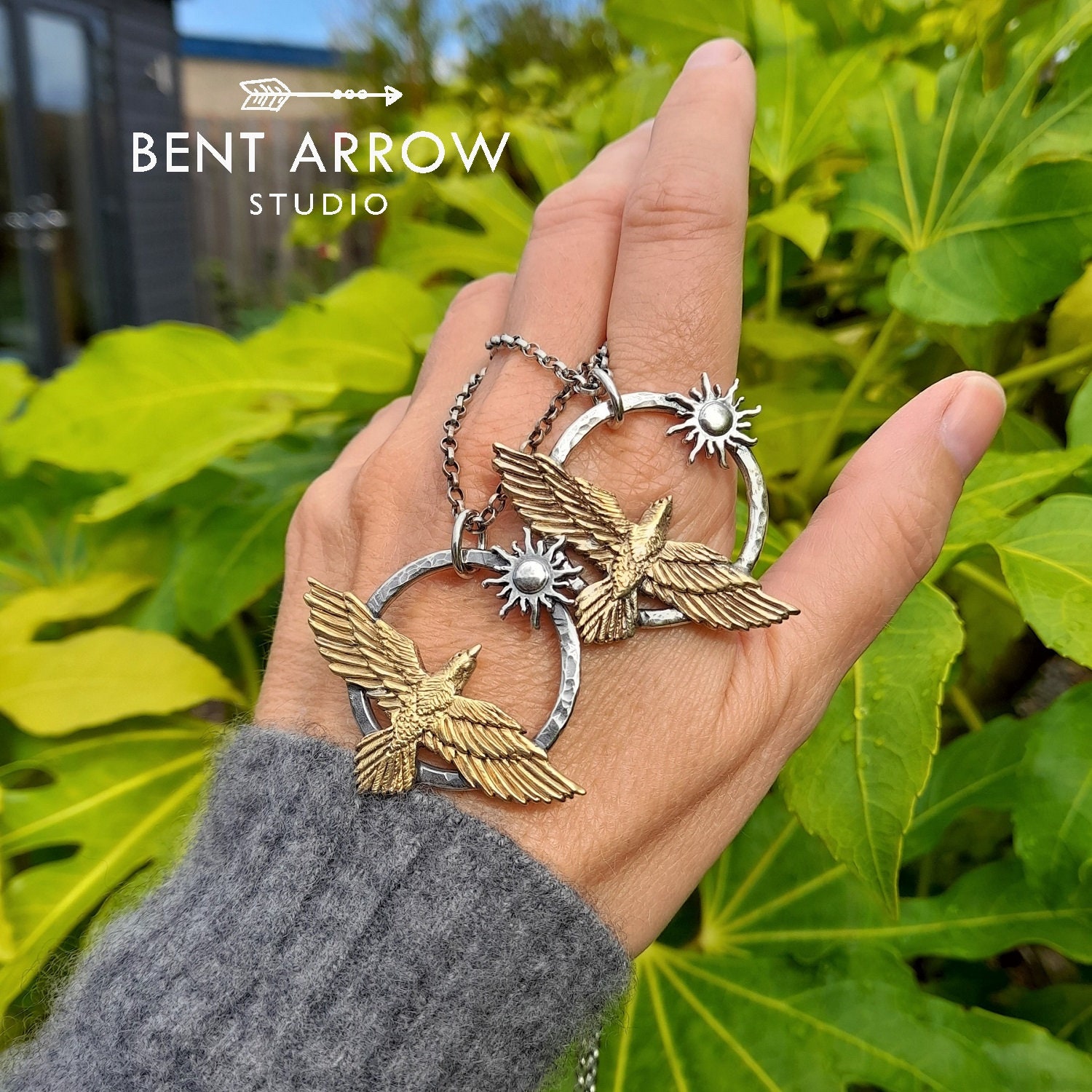 The Sunseeker Raven Pendant Raven Necklace Raven Talisman - Etsy