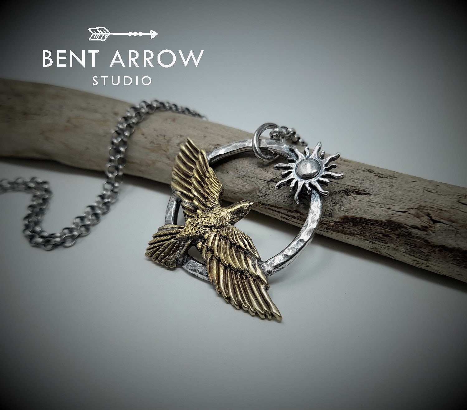 The Sunseeker Raven Pendant Raven Necklace Raven Talisman - Etsy