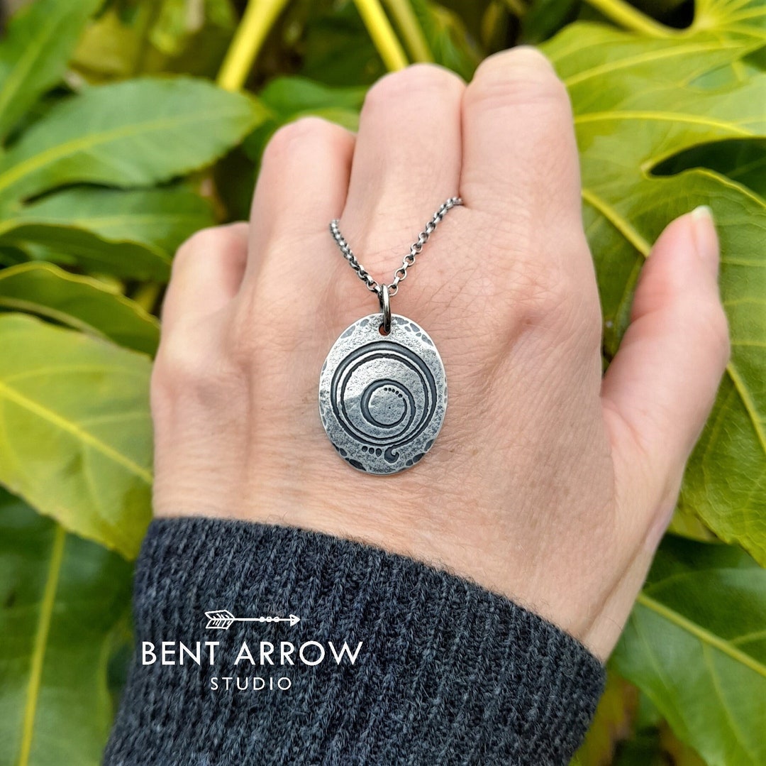 Sterling Silver GRATITUDE Pendant, Gratitude Necklace, Gratitude Symbol ...