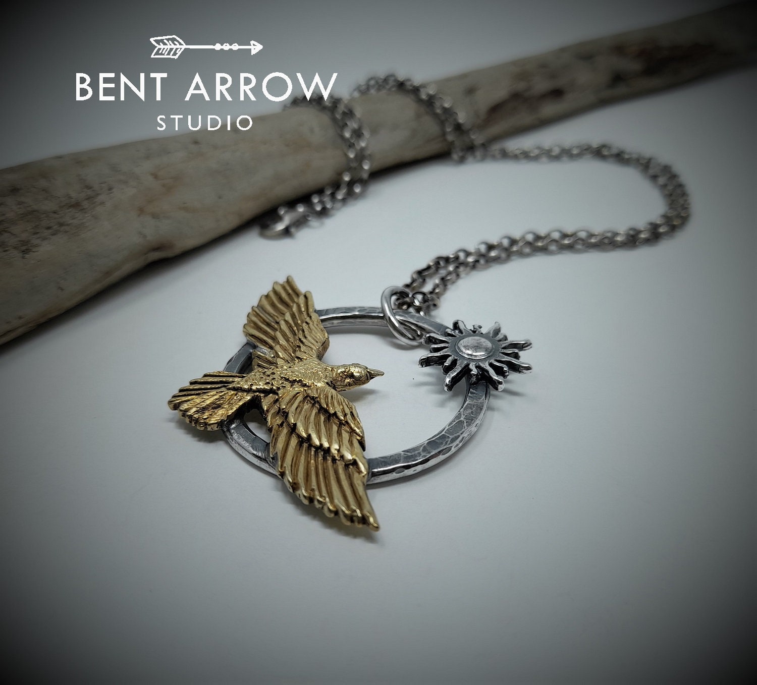 The Sunseeker Raven Pendant Raven Necklace Raven Talisman - Etsy