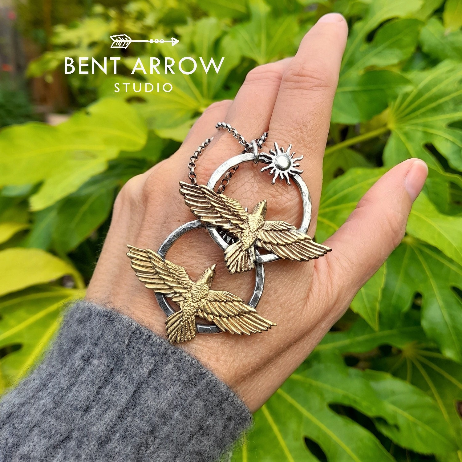 The Sunseeker Raven Pendant Raven Necklace Raven Talisman - Etsy