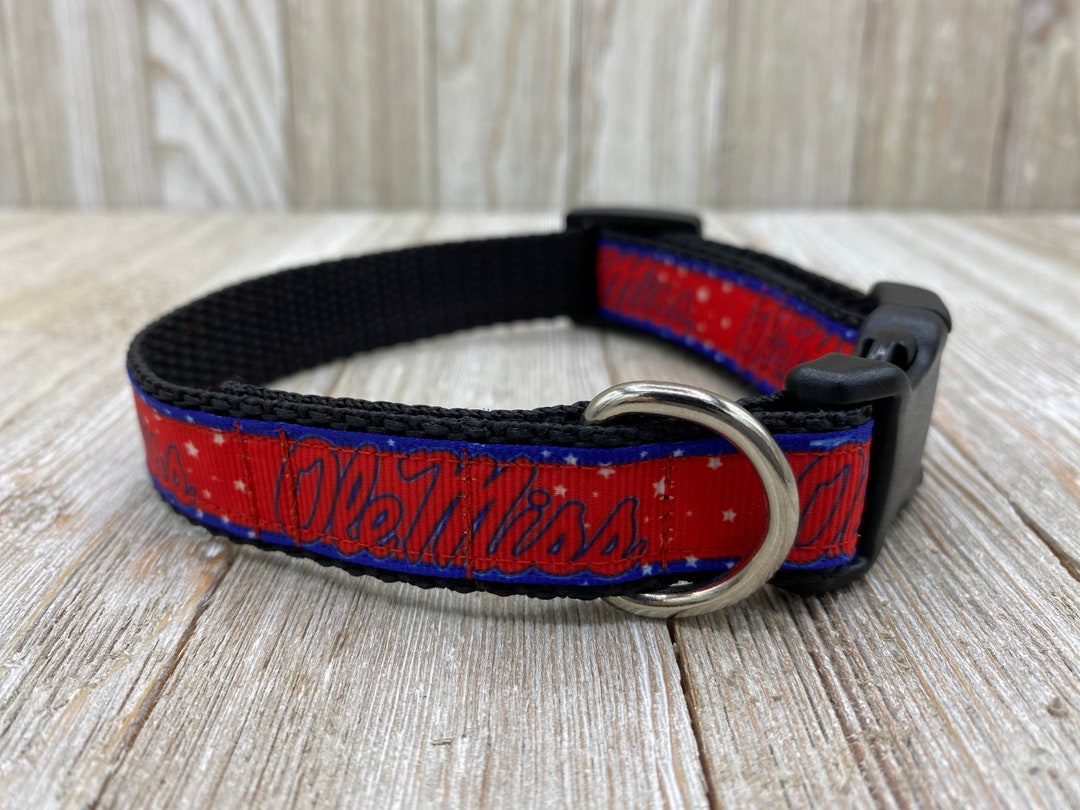 College, University Dog Collar, Rebel, Football Collar, Red, Blue ...