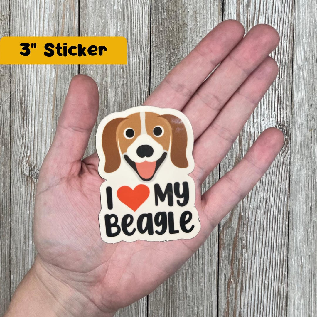 Dog Vinyl Sticker or Magnet – Waterproof Glossy Pet Lover Decal for Car ...