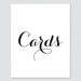 Printable Cards Sign - Black and White Cards Sign for Wedding, Simple ...