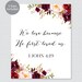Printable Bible Verse Sign - Marsala Floral Wedding Decor - We Love ...