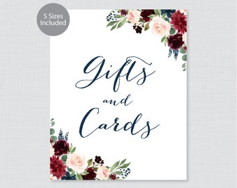 Printable OR Printed Wedding Registry Cards Fall Floral - Etsy