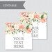 EDITABLE Wedding Tags - Printable Peach Floral Wedding Labels, Peach ...