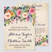 Printable OR Printed Wedding Reception Program - Floral Wedding ...