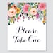 Printable Please Take One Sign Floral Wedding Sign | Etsy