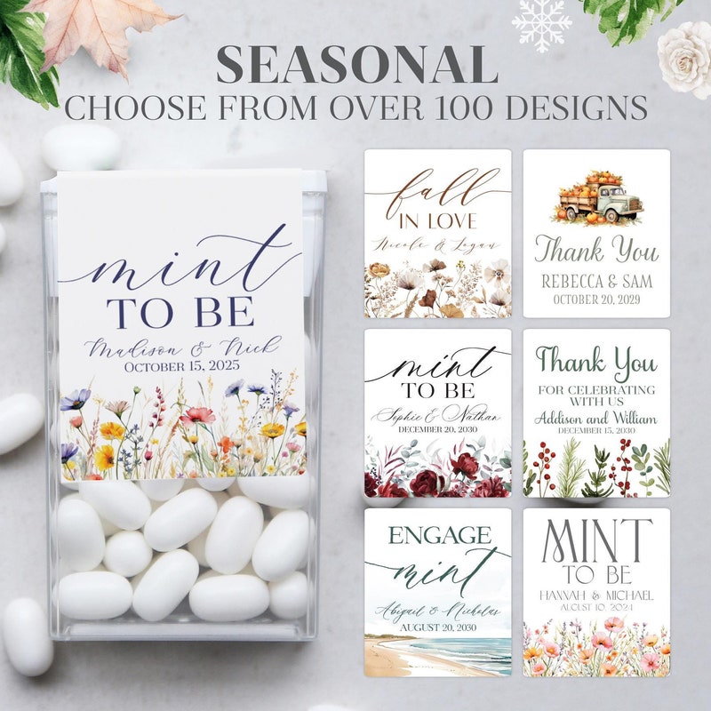 Tic Tac Label - Etsy