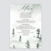 Printable OR Printed Forest Menu Cards - Watercolor Green Trees Wedding ...