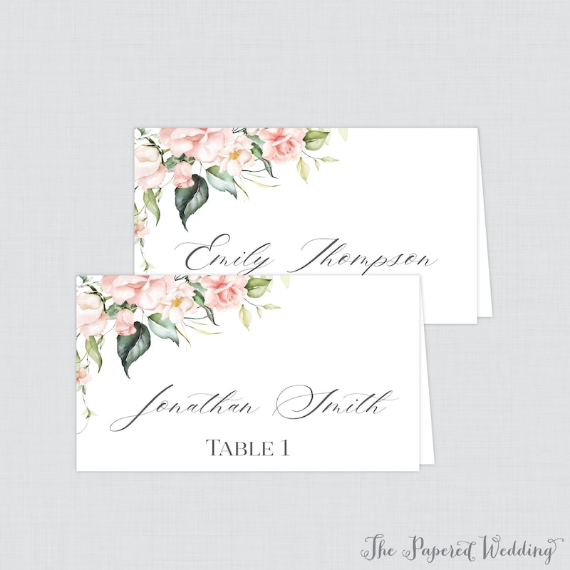 Floral Place Cards - Etsy