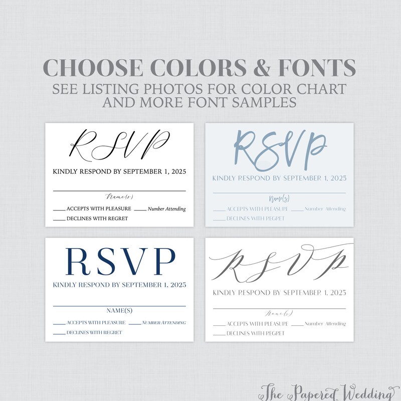 Wedding Rsvp Cards - Etsy