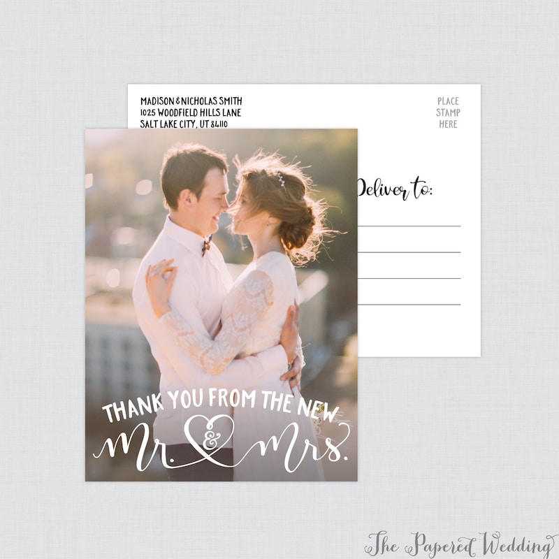 Mr and Mrs Thank You - Etsy