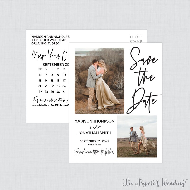 Save the Dates No Photo - Etsy
