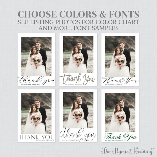 Printed Personalized Thank You Cards - Etsy