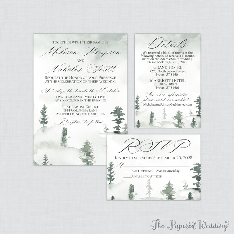 Tree Wedding Invitation - Etsy