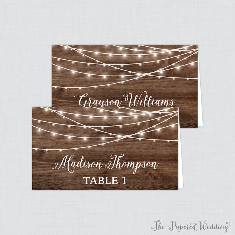 Rustic Place Cards - Etsy