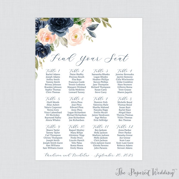 Navy and Blush - Etsy