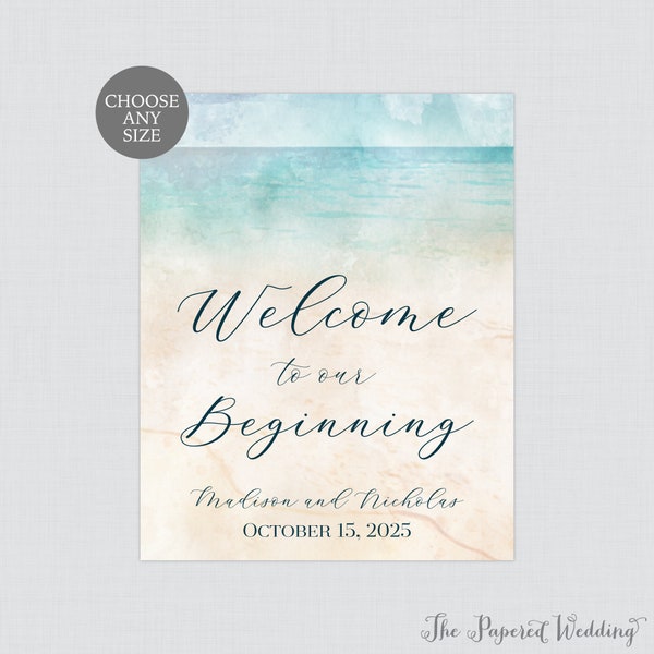 Beachy Welcome Sign - Etsy
