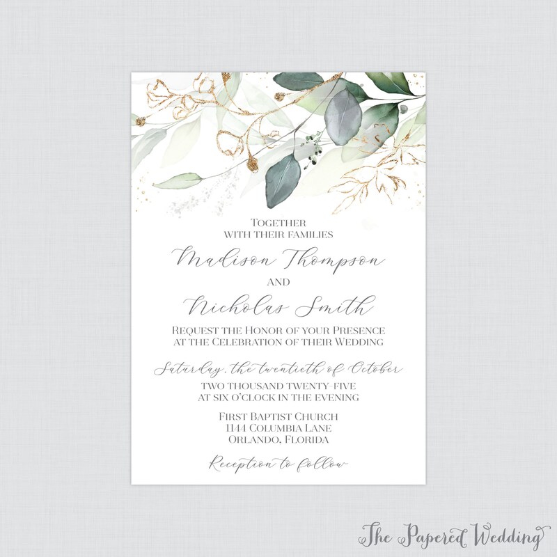 Botanical Invitation - Etsy